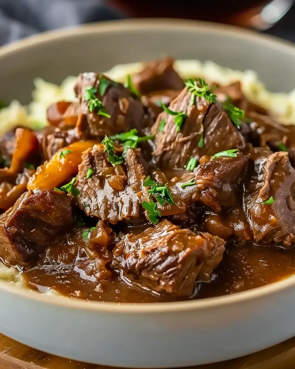 hearty comfort slow cooker beef manhattan